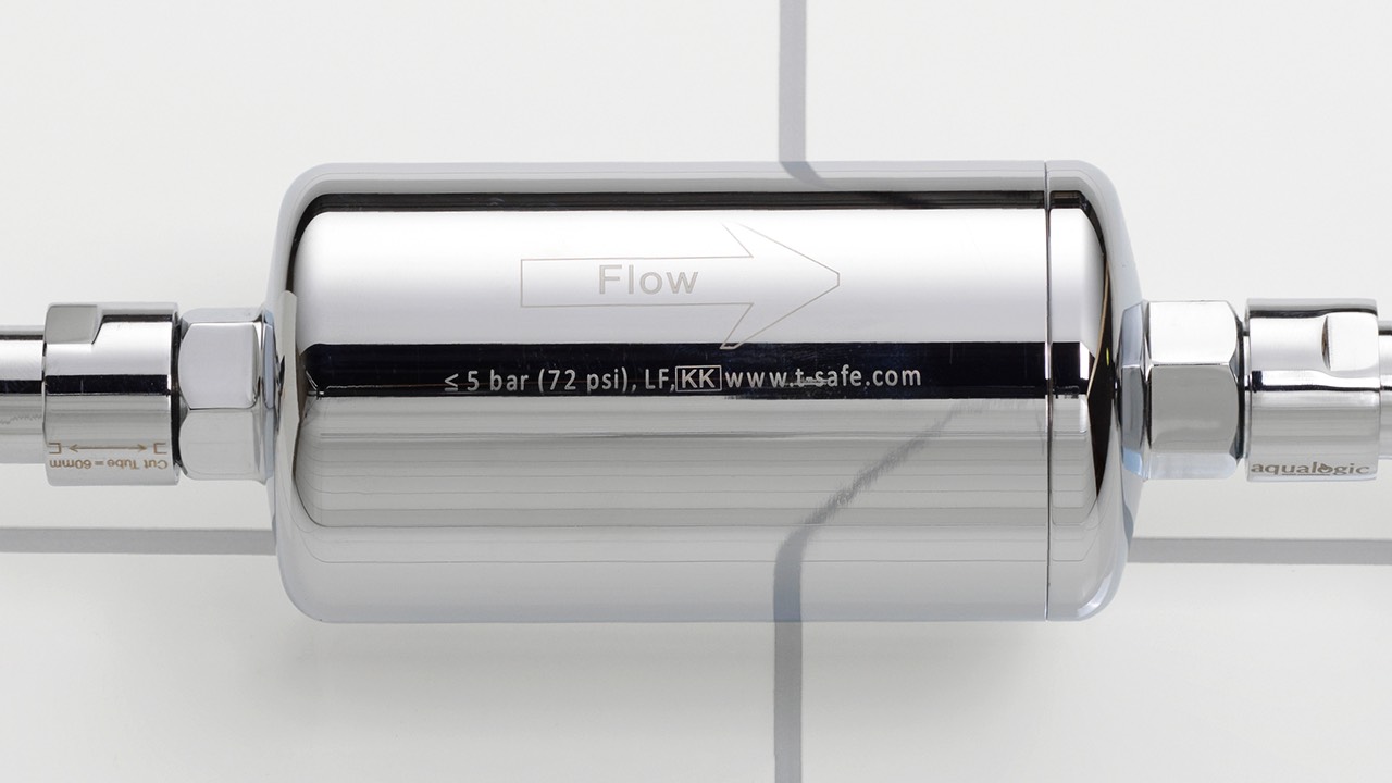 Chrome In-Line Filter - T-safe | Delivering Safe Water