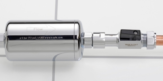 Chrome In-Line Filter - T-safe | Delivering Safe Water